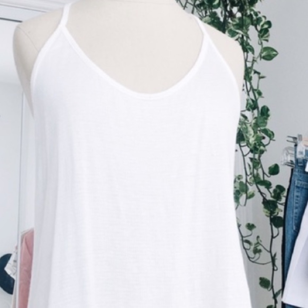 Urban Outfitters Bycorpus Bright White Racerback - Gem